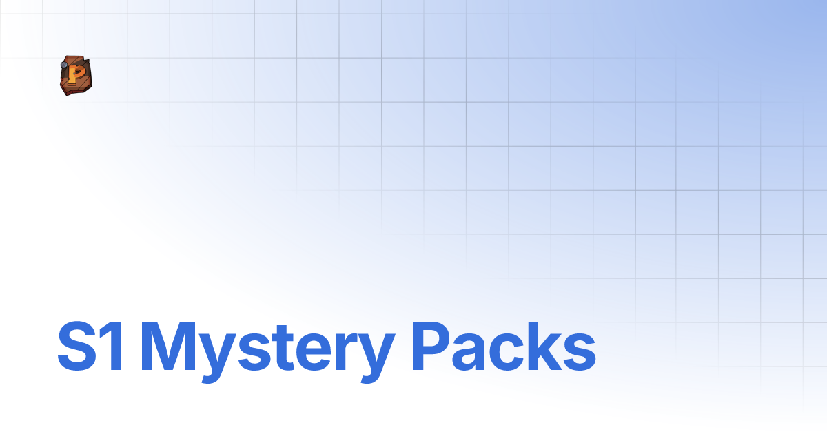 S1 Mystery Packs | Pixudi