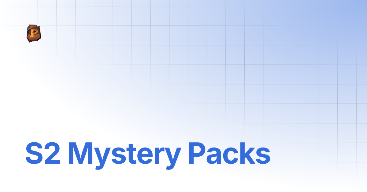 S2 Mystery Packs | Pixudi